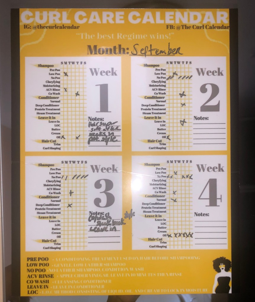 The Curl Calendar – Its Very Necessary | Lifestyle Blog